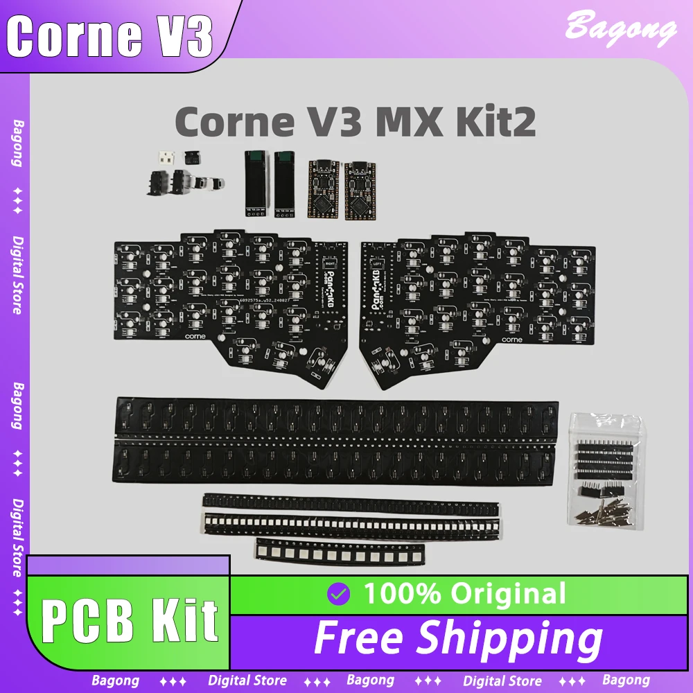 Corne-V3-Split-Keyboard-PCB-Kit-Custom-Corne-Crkbd-PCB-RGB-Wireless ...