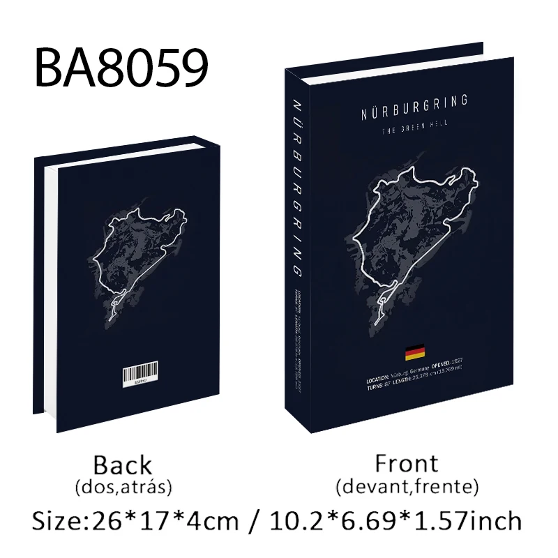 Caja de almacenamiento de libros falsos del circuito de pista de F1 ...
