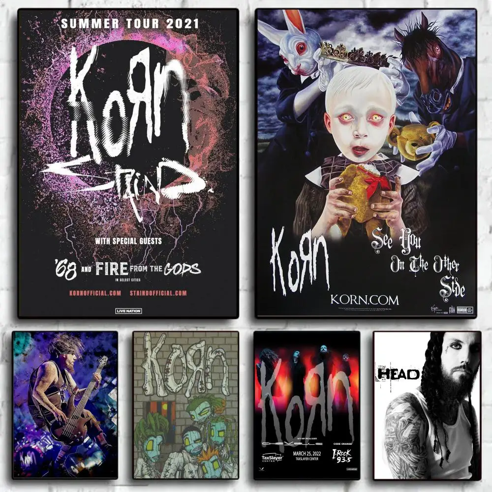 Korn rock band Self-adhesive Art Poster Whitepaper Prints Posters ...