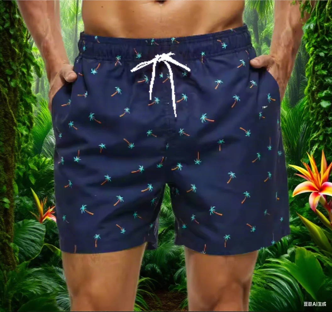 Summer men's beach vacation shorts, fashionable multi-color beach ...