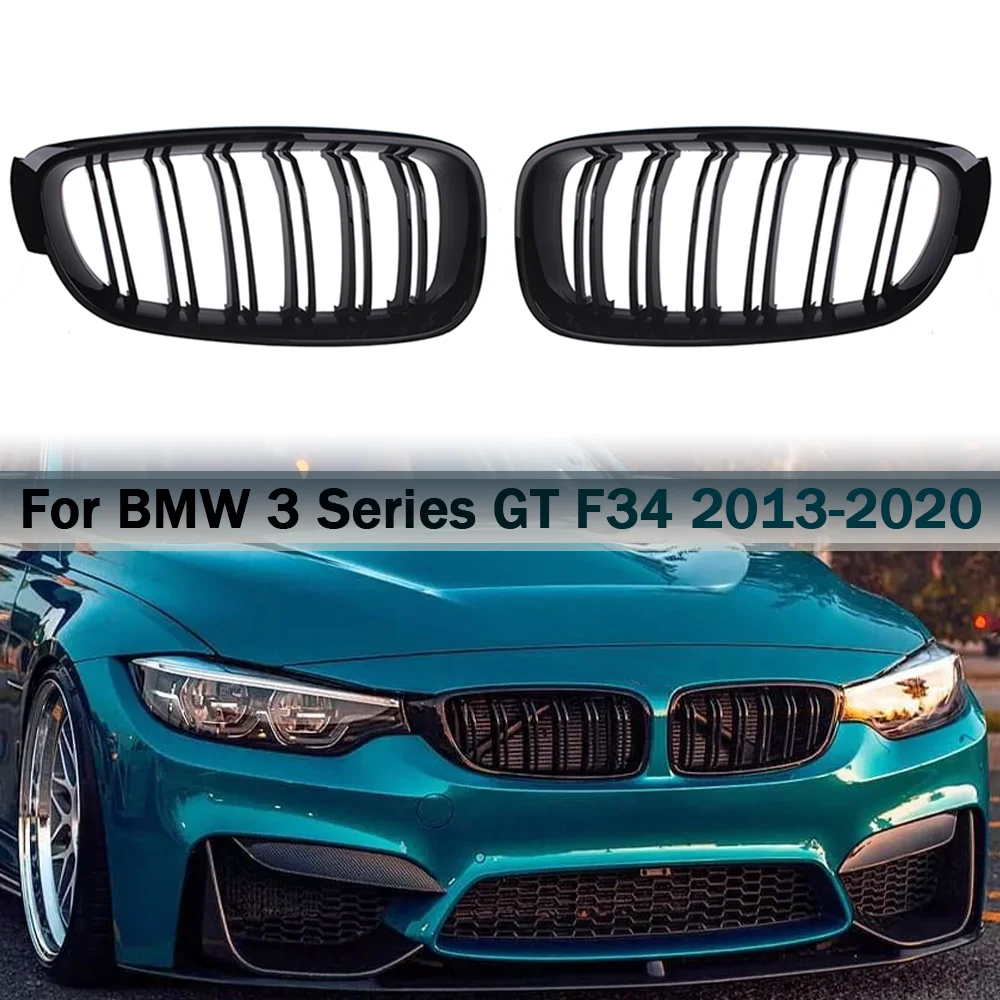 Front Bumper Kidney Grill Grilles Glossy Black M Performance Racing ...