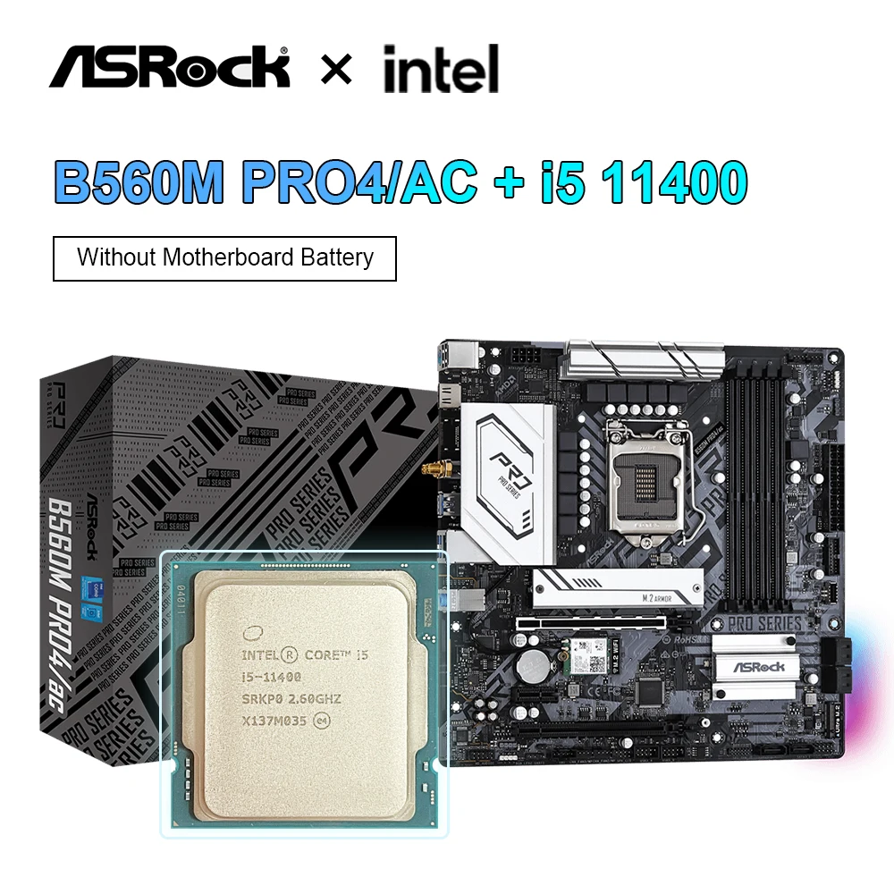 Asrock-motherboard-b560m-pro4-ac-com-processador-intel-core-i5-11400 ...