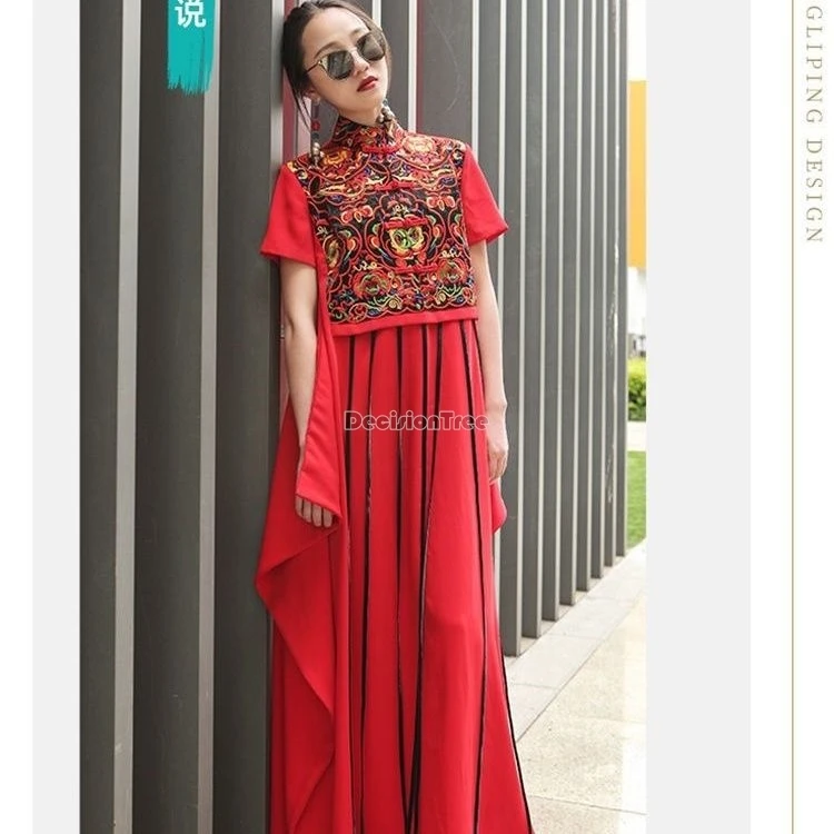 2024 chinese ethnic style women daily embroidery tassel tray buckle ...