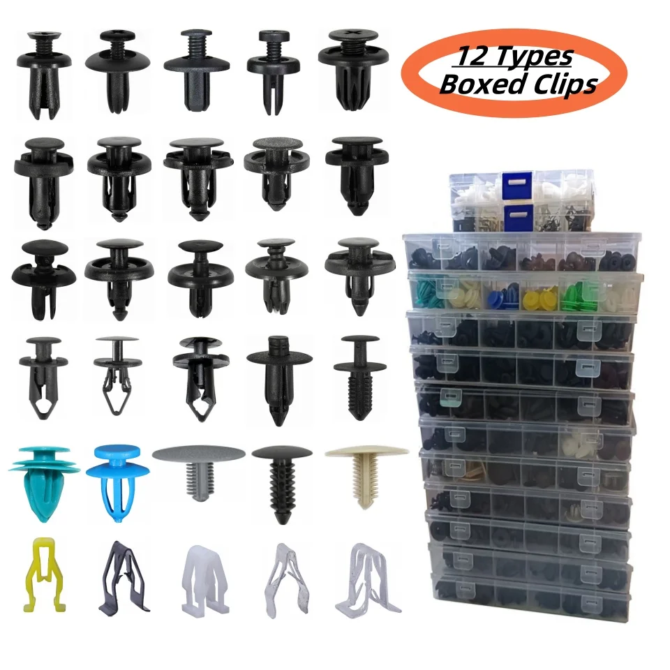 Car-Plastic-Fastener-Clip-Box-Set-Auto-Mudguard-Wheel-Arch-Bumper-Door ...