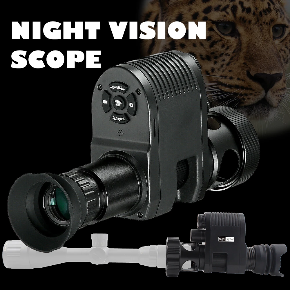 720p Hd Digital Hunting Night Vision Scope Monocular Clip On Attachment ...