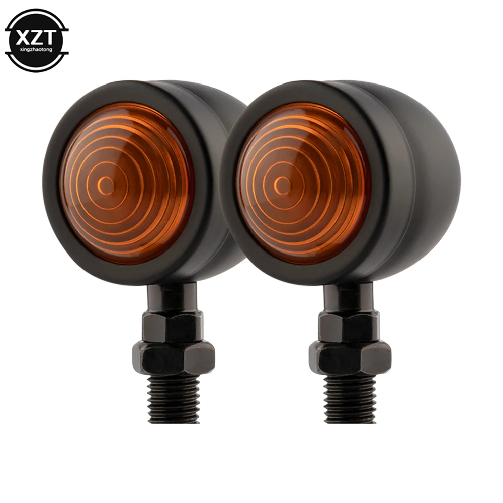 2-Pcs-Universal-Motorcycle-Turn-Signal-Round-Indicator-Amber-Motorcycle ...