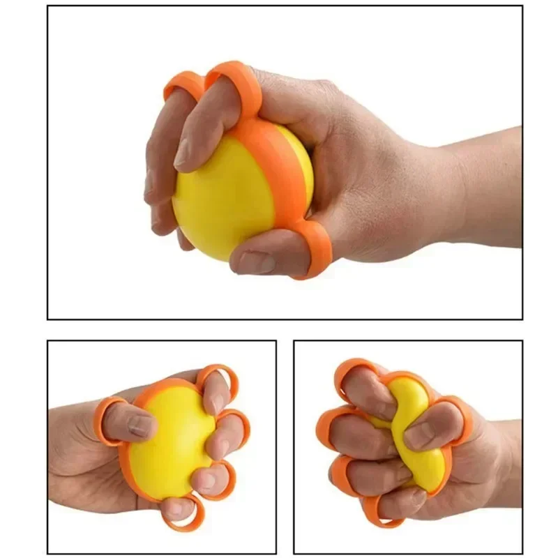 Hand-Gripper-Strengthener-Ball-Silicone-Finger-Exercise-Muscle-Relax ...