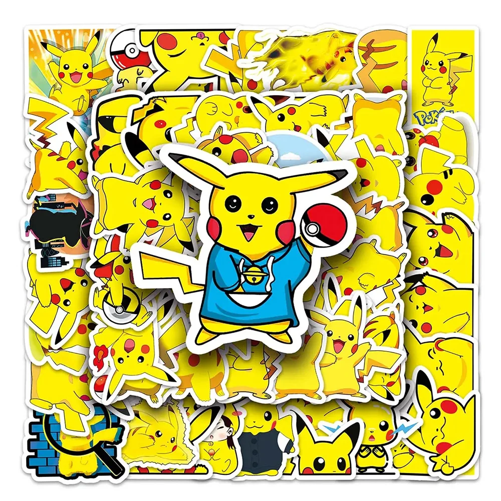10-30-50PCS-Kawaii-Cartoon-Pikachu-Stickers-Decals-Graffiti-Scrapbooking-Fridge-Bike-Car-Pokemon ...