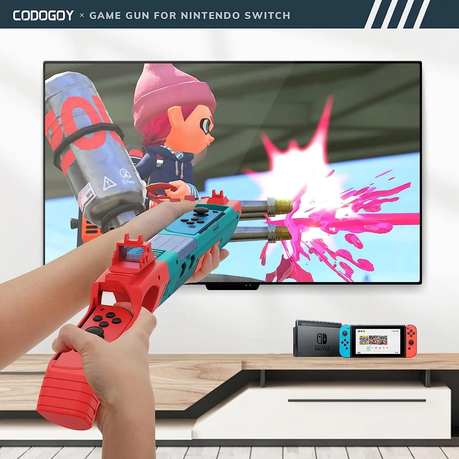 1pc Shooting Game Gun Controller Compatible with Switch Switch OLED Joy Con Hand Grip Motion Controller for Shooting Game AliExpress 44