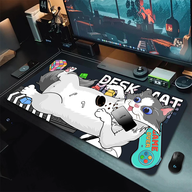 Kawaii-Cute-Cat-Large-Gaming-Mousepad-XXL-Keyboard-Pad-Gamer-Mouse-Pad ...