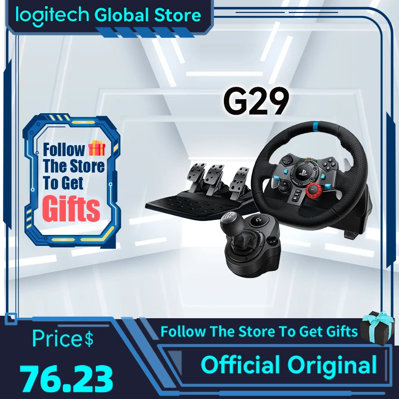 Logitech G29 Game Steering Racing Simulator Steering Wheel With Pc ...
