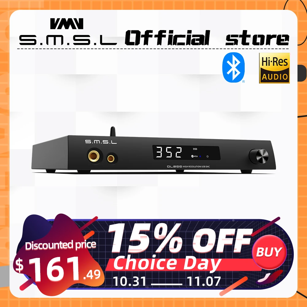 SMSL-DL200-AUDIO-DAC-Headphone-Amplifier-MQA-CD-ES9039Q2M-True-Balanced ...