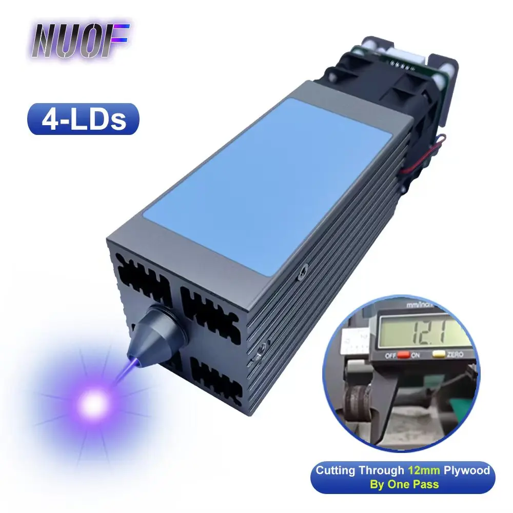 NUOF-4LDs-Laser-Module-450nm-Laser-Head-with-Air-Assist-for-CNC-Blue ...