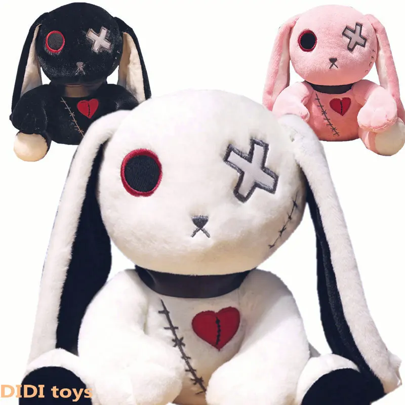 Black Rabbit Plush Toy | Black Pink Plush Doll | Pink Bunny Plush Doll ...