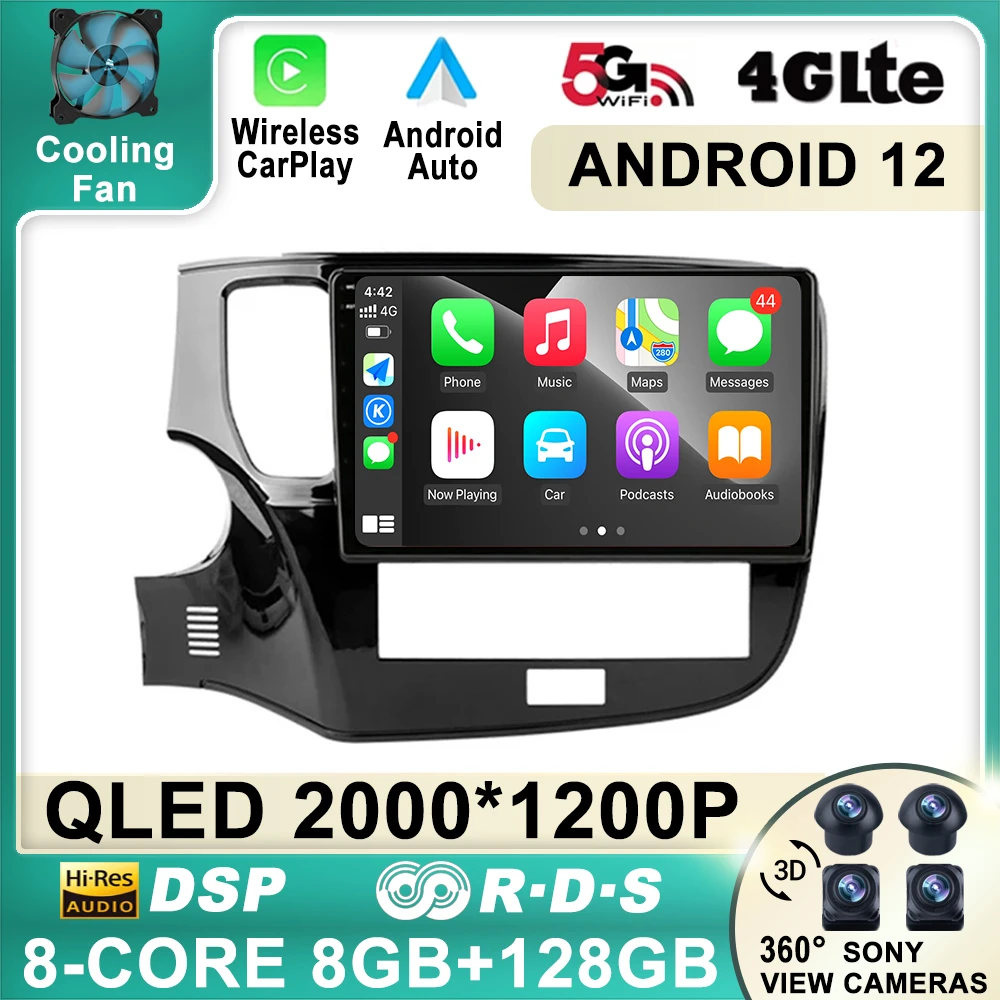 Android 12 For Mitsubishi Outlander 3 III GF0W GG0W 2018 - 2021 Car ...