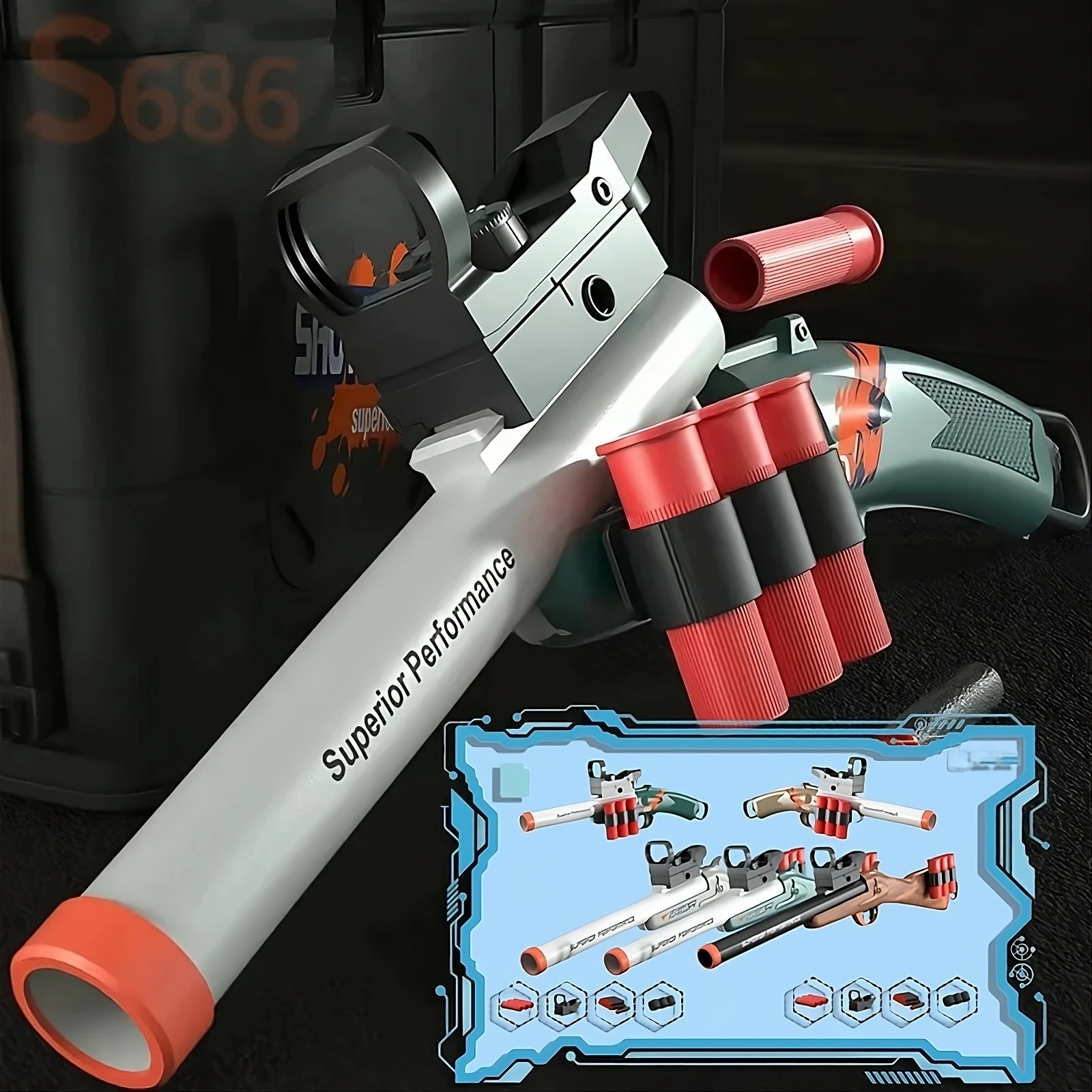 S686-Shotgun-Shell-Eject-Toy-Gun-Soft-Bullet-Airsoft-Launcher-Outdoor ...