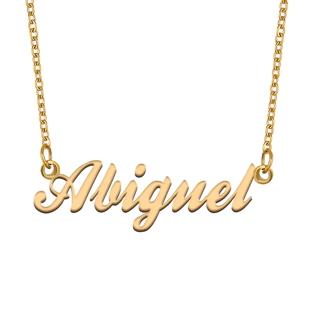 Abiguel Name Necklace for Women Stainless Steel Jewelry Gold Plated ...