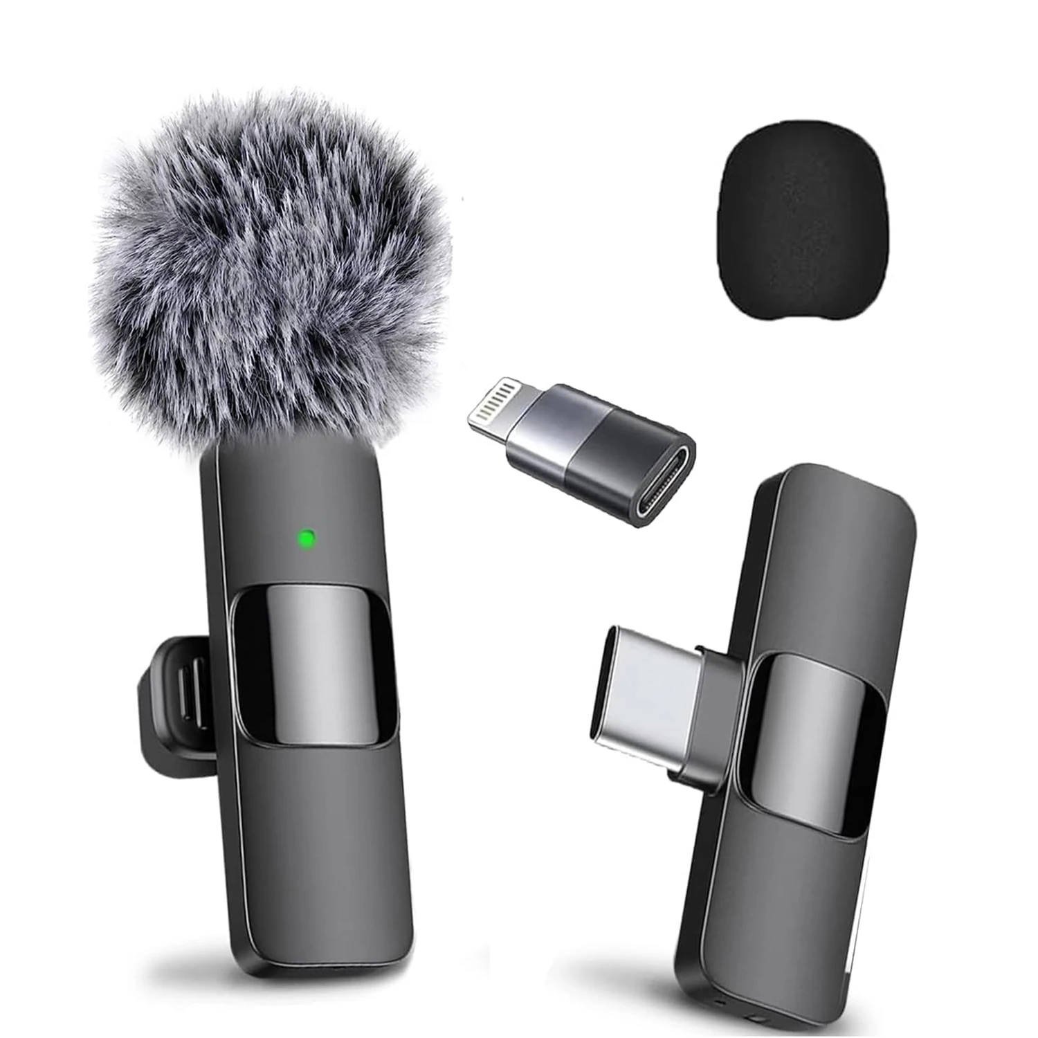 Professional Wireless Lavalier Lapel Microphone for iPhone Android ...