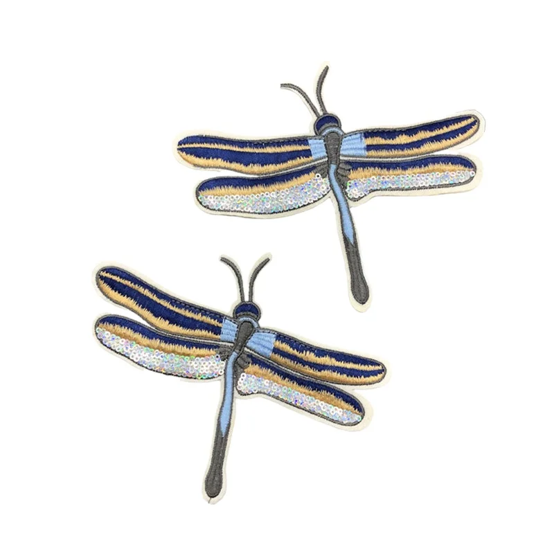 3Pcs-Dragonfly-Clothing-Embroidery-Patch-Fabric-Sticker-Iron-On-Patch ...