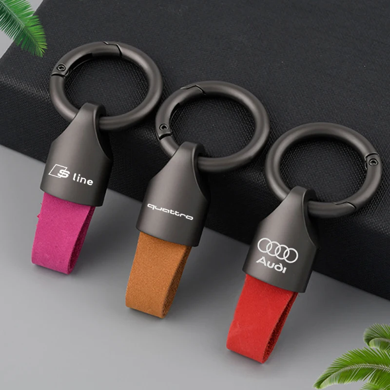3D-Metal-Leather-Luxury-Men-Women-Keychain-Key-Chain-Rings-For-Audi ...