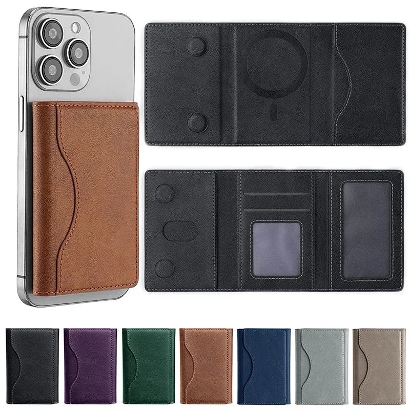 Magsafe Credit Card Holder Men Wallet Slim Thin Leather Trifold ...