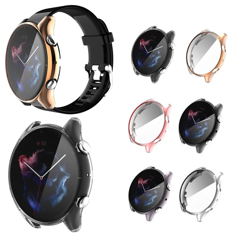 TPU-Soft-Shell-Frame-Screen-Glass-Protector-Case-For-Amazfit-GTR-3-3pro ...