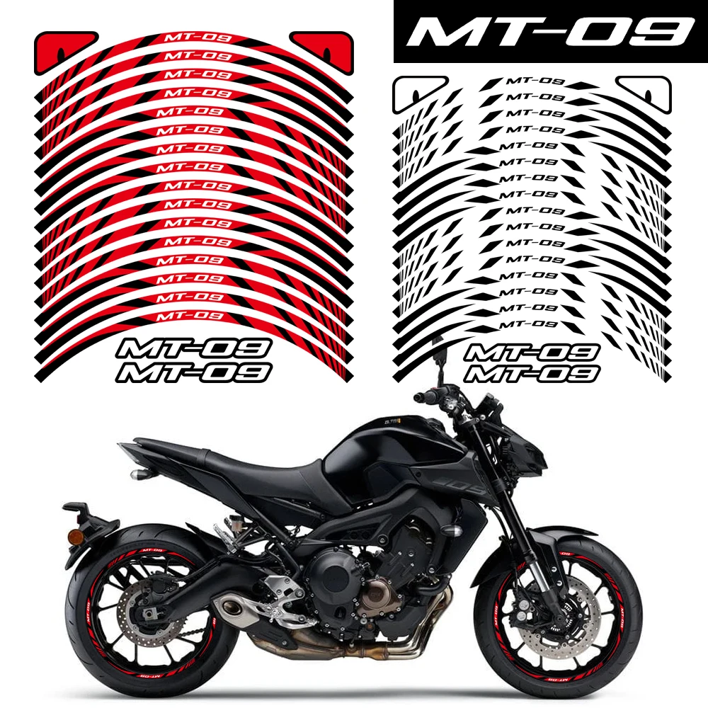 A Set For YAMAHA MT09 MT-09 2017 2018 2019 2020 2021 2022 17 Inch Rim ...