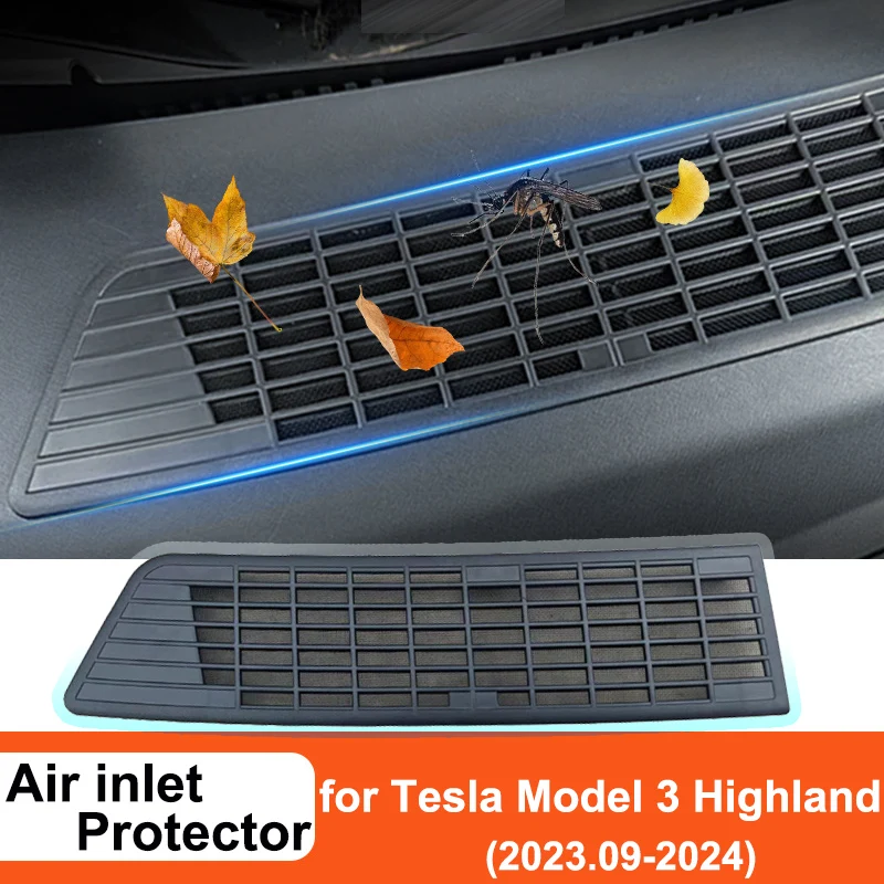 Anti-insect-Frunk-Air-inlet-Protector-Cover-For-Tesla-Model-3-Highland ...