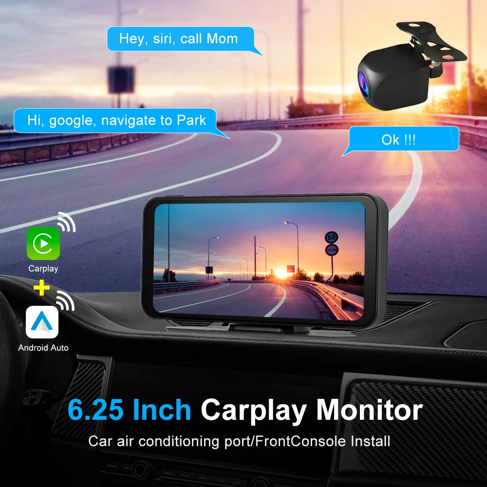 Car-Multimedia-Wireless-Carplay-Monitor-Android-Auto-6-25-6-86-Inch ...