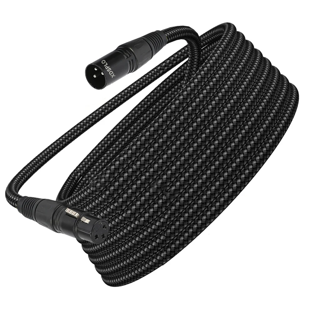 XDSPLO Cable XLR Male to Female 3 Pin Balanced Patch Cord For Studio ...
