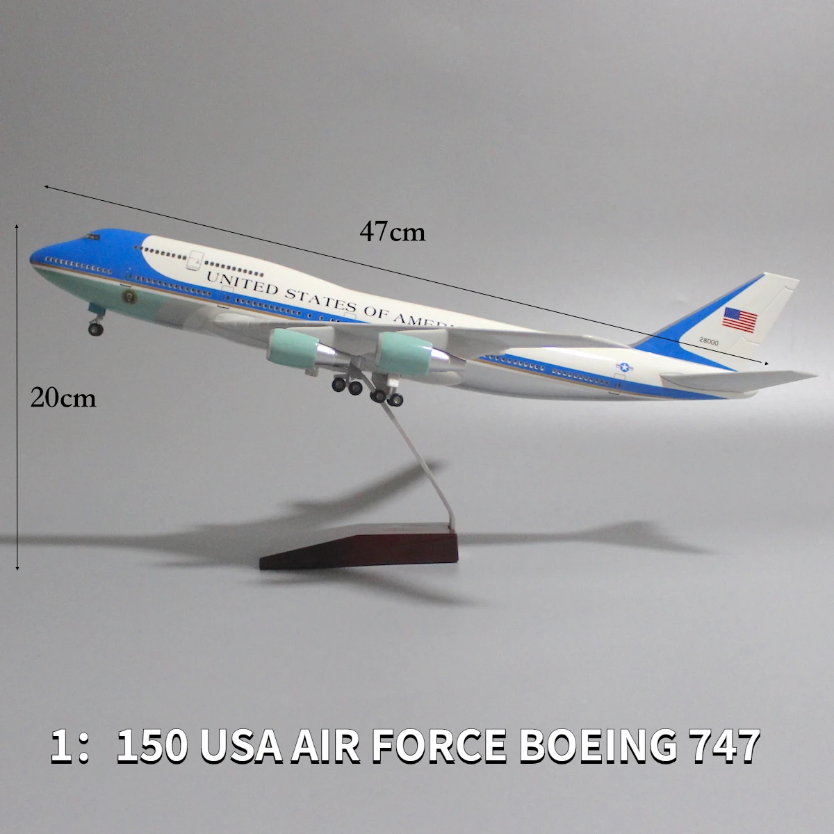 Air Force One Boeing 747 Aircraft Model In 1/144 Scale
