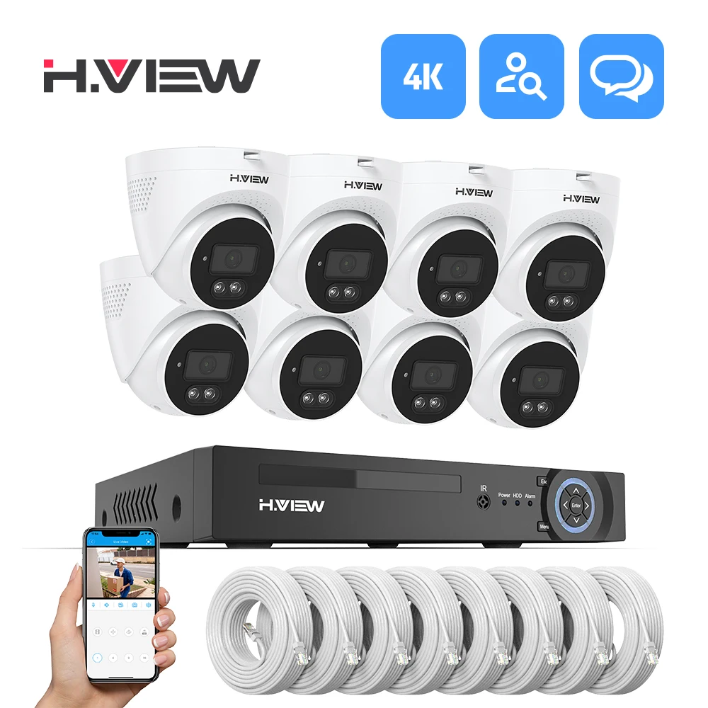 H-View-8Mp-4K-Video-Surveillance-Kit-8Ch-Cctv-Security-Cameras-System ...