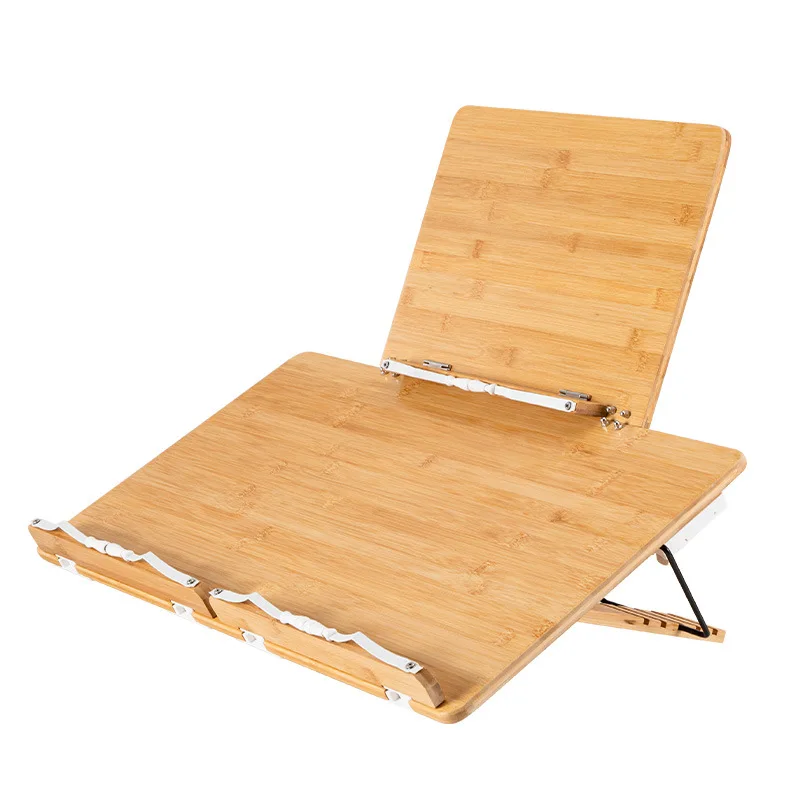 Portable Bamboo Desktop Bookshelf Book Holder For Student Learning ...