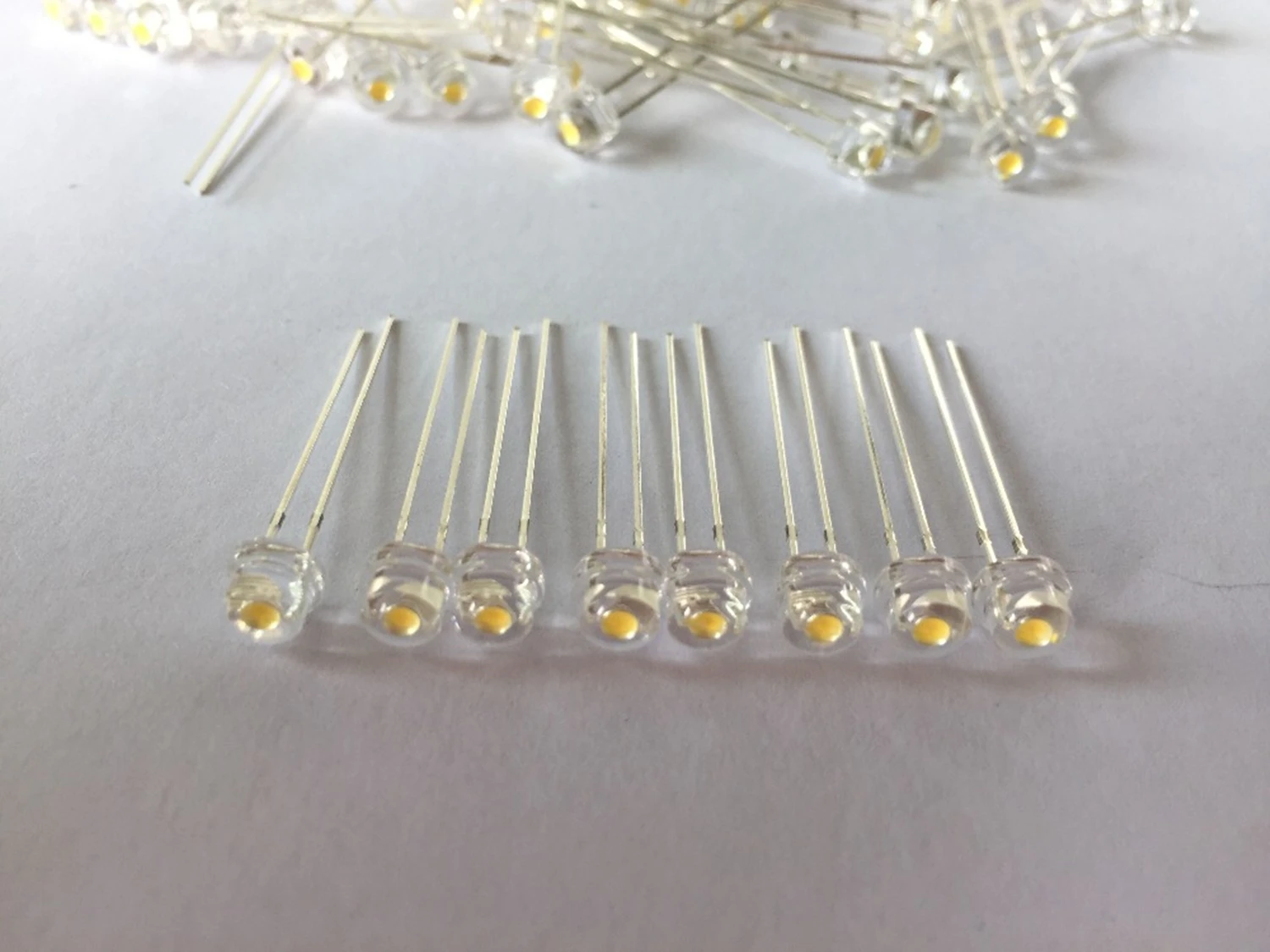 100Pcs/Lot F5 5mm 23 mm White Straw Hat Super bright LED Light Lamp ...