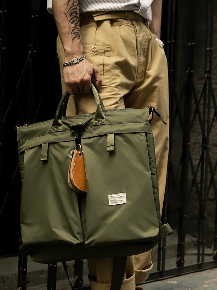 U-S-Military-Nylon-Jumbo-Helmet-Handbag-Men-Waterproof-Bag-Vintage-Jet ...