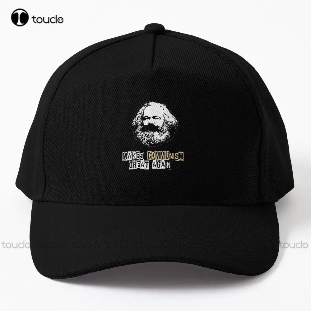 Makes-Communism-Great-Again-Karl-Marx-Communism-Baseball-Cap-Fitted ...