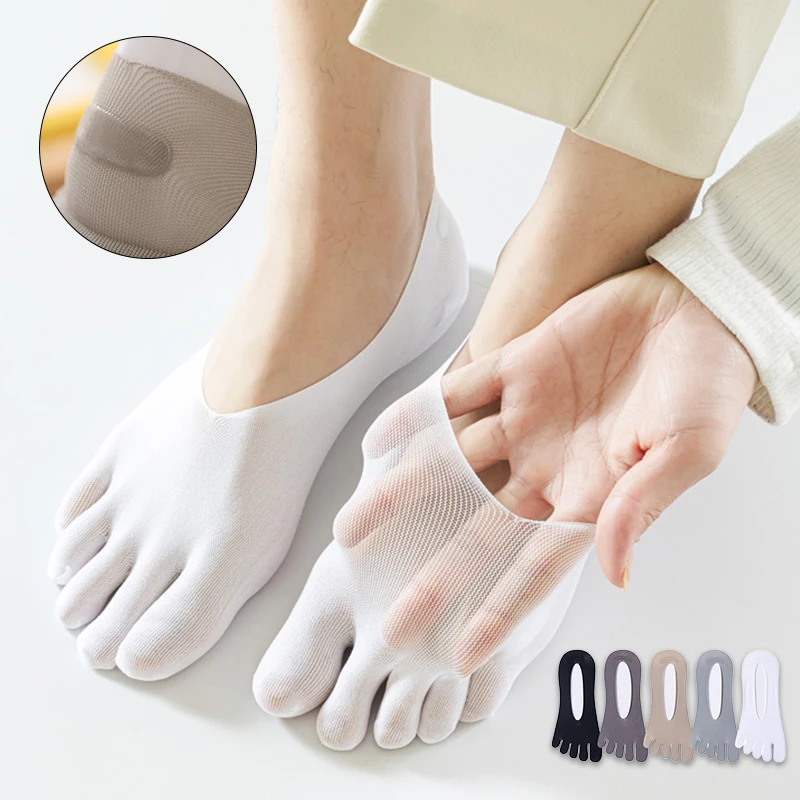 1-Pair-Men-Toe-Socks-Sweat-absorbing-Breathable-Sweat-Women-Invisible ...