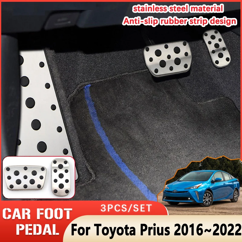 Stainless-Steel-Car-Pedals-Pad-For-Toyota-Prius-XW50-Accessories-2022 ...