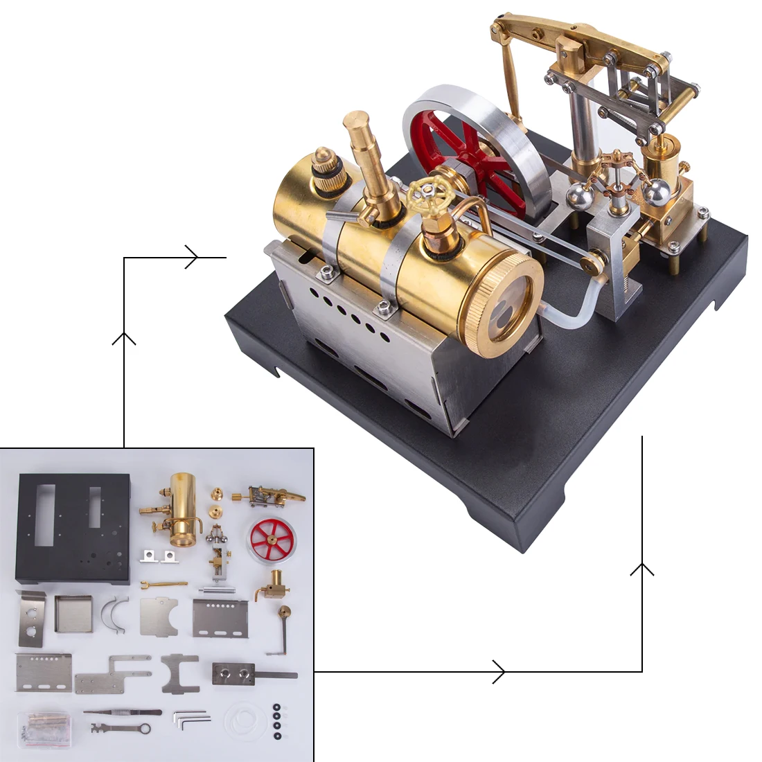 Steam-Engine-Model-Metal-with-Boiler-Base-Speed-Regulator-Suitable-for ...