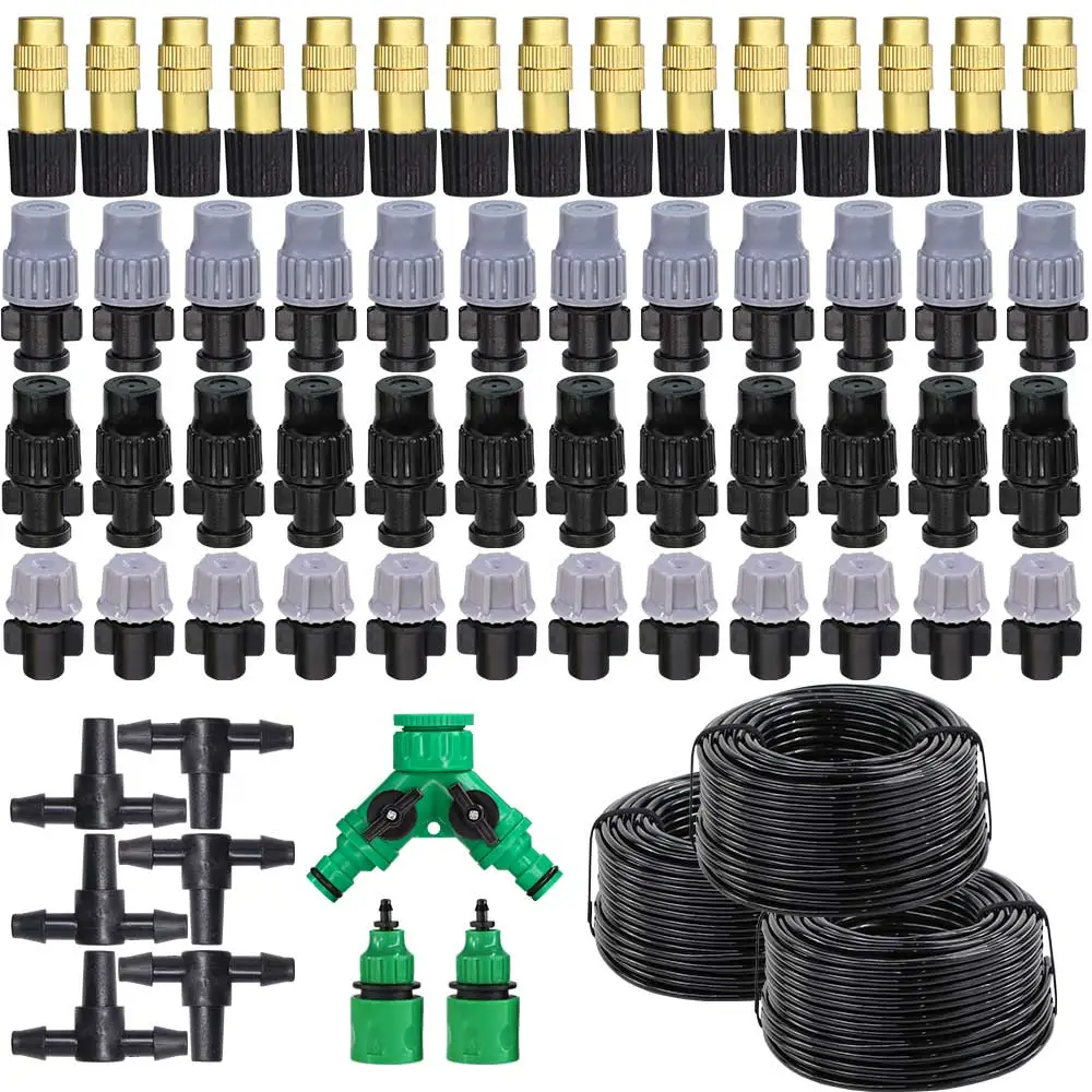 10M-50M-Drip-Irrigation-Garden-Watering-Mist-Kits-with-4-Types-of ...