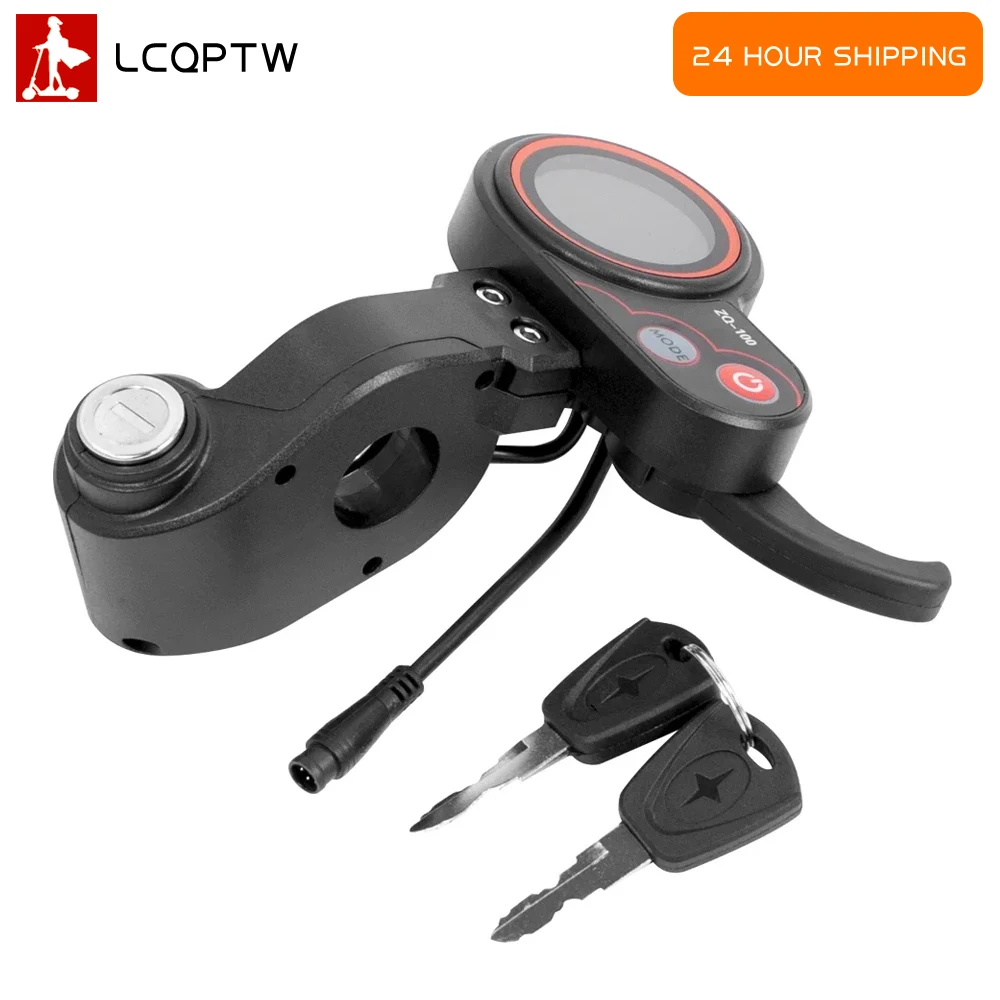 ZQ-100 LCD Display Mileage Meter Speed Adjustable Kickscooter Meter 6 ...