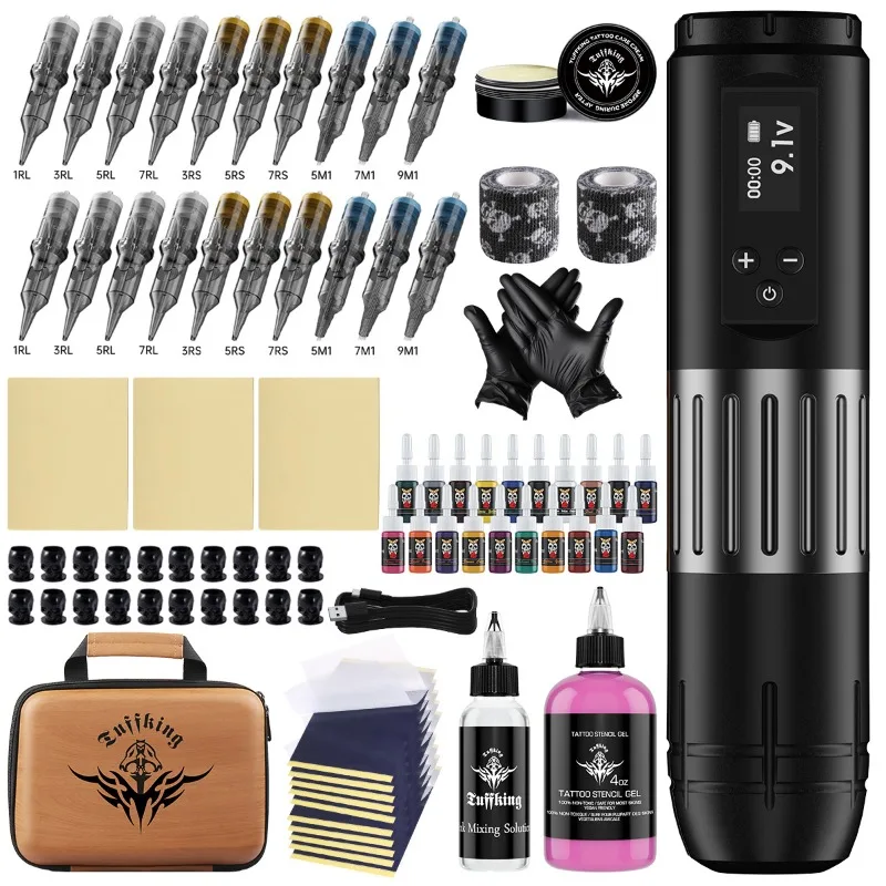 Long-lasting Tattoo Machines Set Battery Tattoos Full Kit Wireless ...