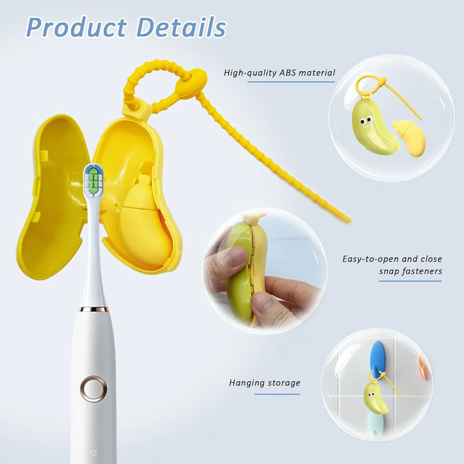 2Pcs Travel Toothbrush Protector Banana Toothbrush Head Protective ...