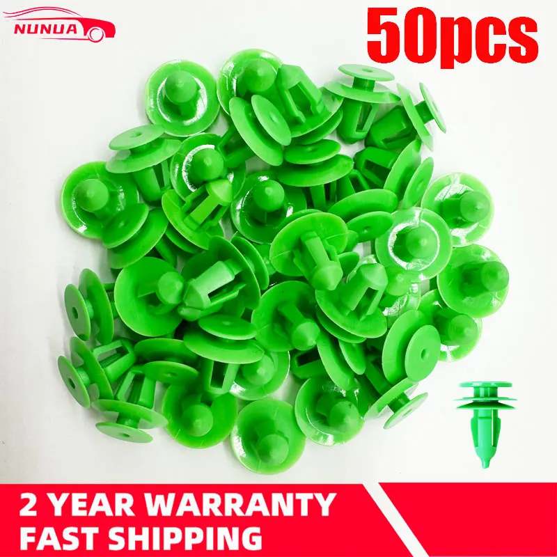 50pcs Car Door Card Trim Panel Clips Rear Tailgate Interior Green Auto ...