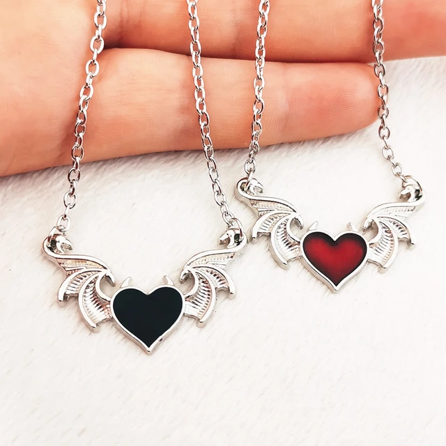 Heart Devil Pendant With Wings