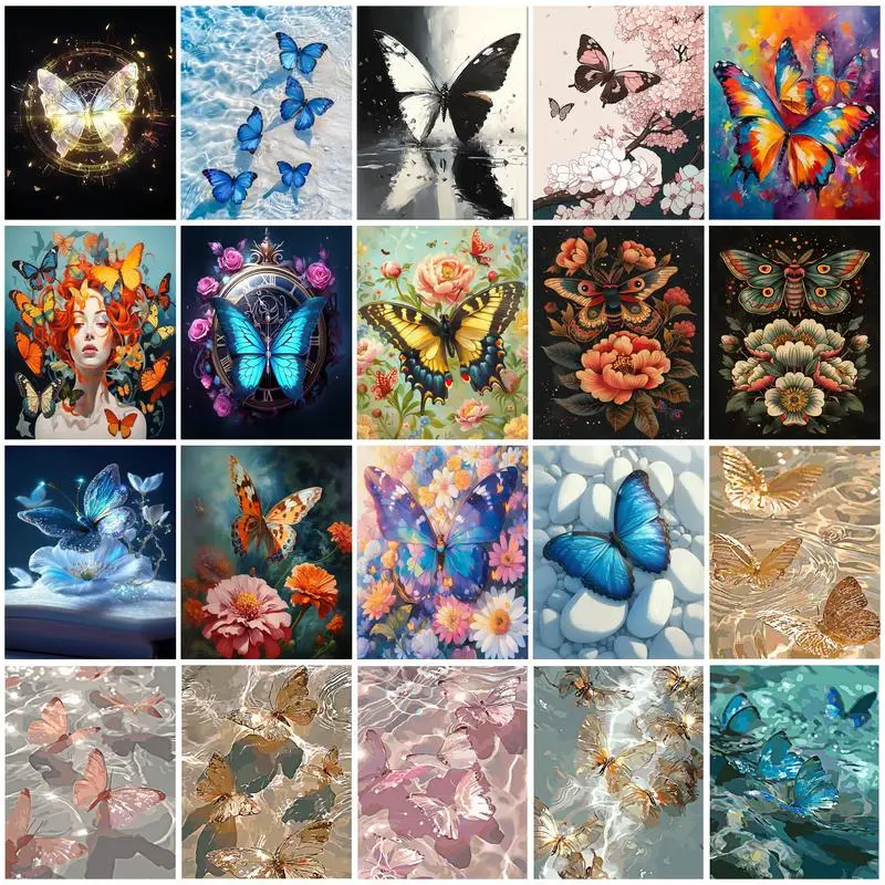 RUOPOTY-peinture par numéros, papillon, dessin par numéros, travaux ...