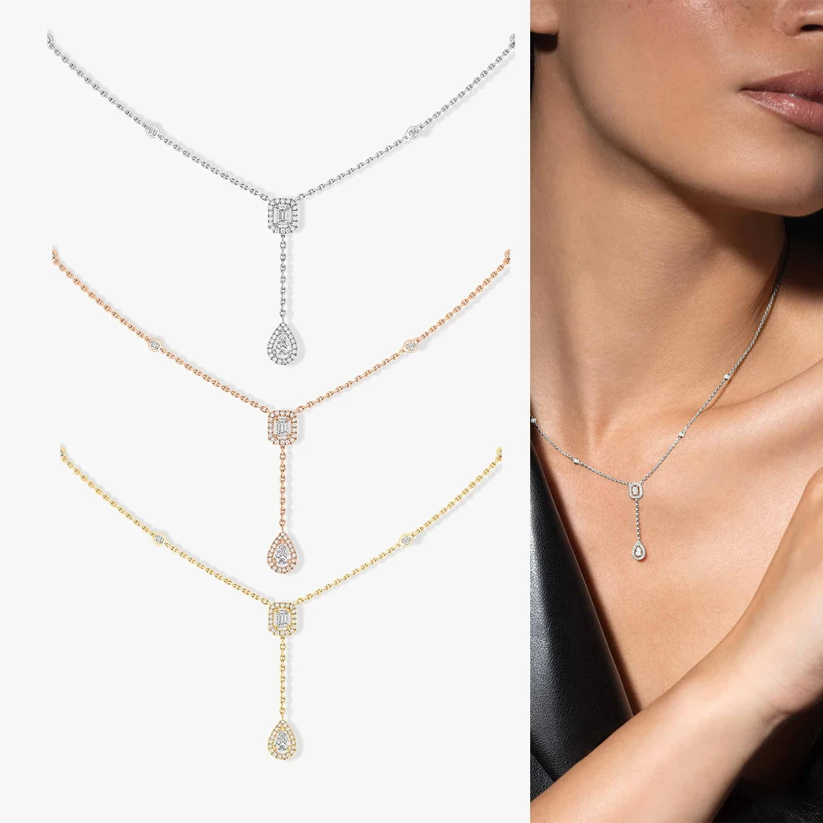 2024-New-Fashion-Trend-Light-Luxury-925-Silver-Female-Twin-Small ...