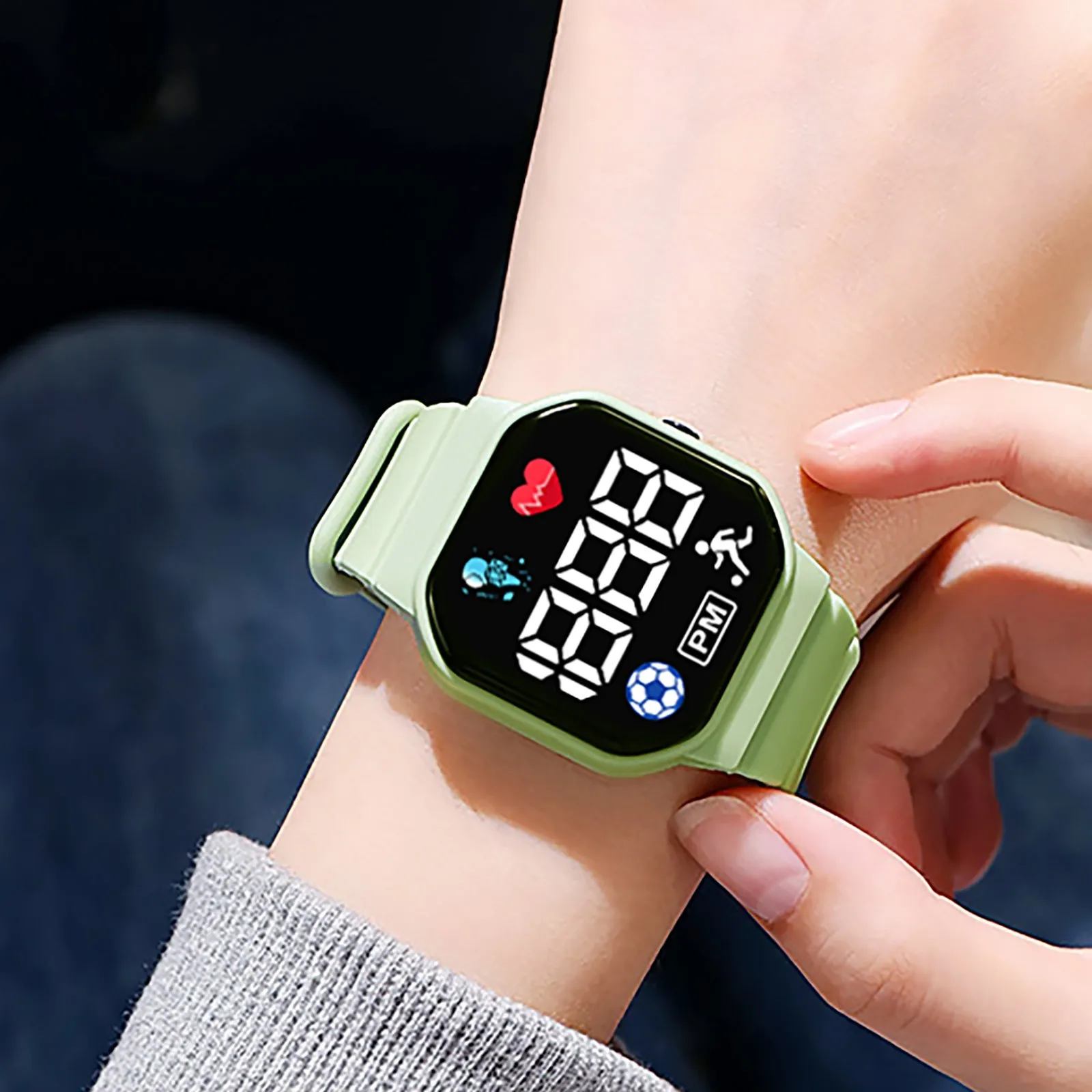 Multi-color-Smartwatch-For-Children-Students-LED-Digital-Wrist-Watches ...