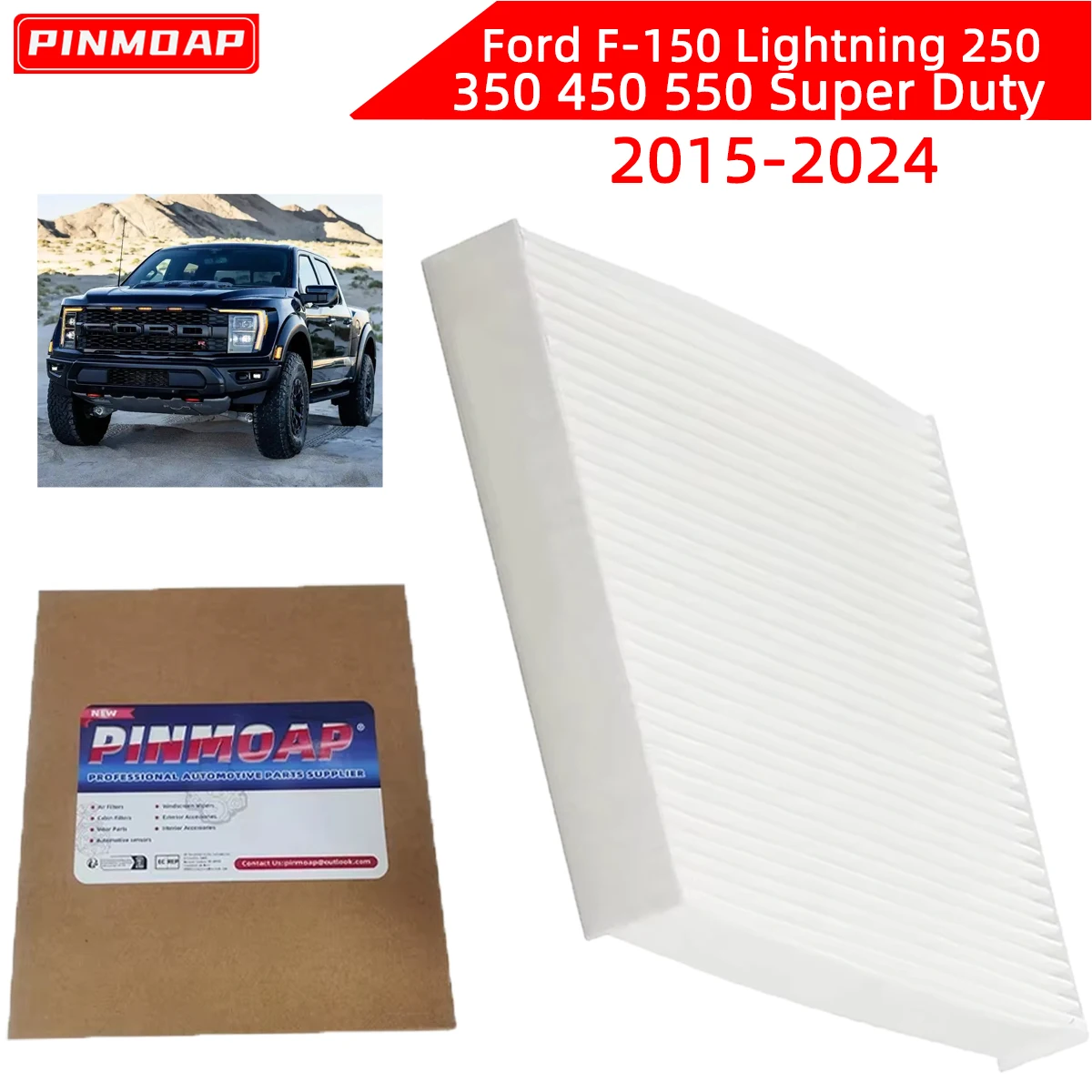 Car Cabin Air Filter for Ford F-150 Lightning F-250 350 450 550 Super ...