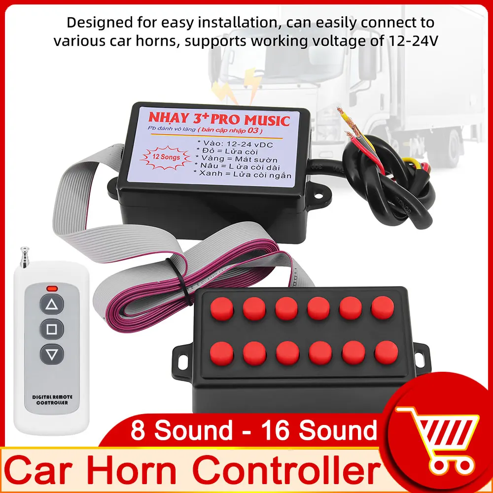 Car-Horn-Controller-Volume-Switching-8-Sound-16-Sound-Control-Unit-Car ...
